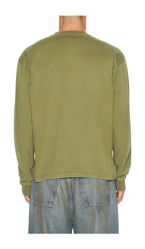 HUF 89 Heavyweight Long Sleeve Tee In Green