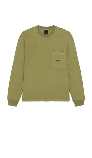 HUF 89 Heavyweight Long Sleeve Tee In Green