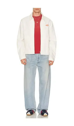 Kenzo Loves Zipped Coach Jacket In Cream