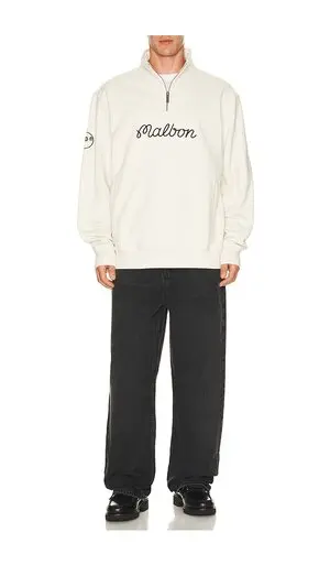 MALBON Collegiate Sweatshirt In White