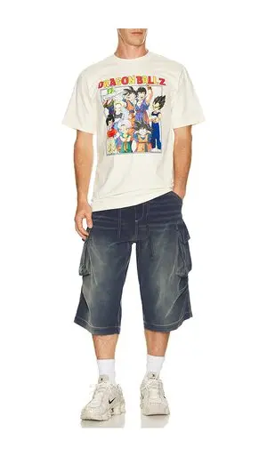 BIOWORLD Dragon Ball Z Group Frame Tee In Cream