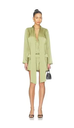 Amanda Uprichard Jordyn Dress In Green - Vert
