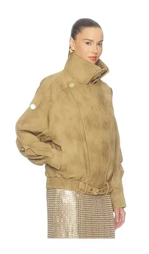 BRONX BANCO Oasis Eco Suede Jacket In Brown