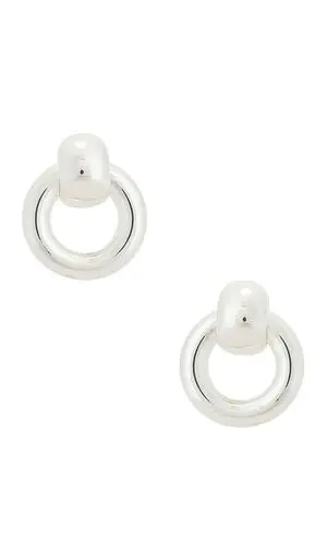 Jenny Bird Mini Puffy Faye Knockers Earrings In Metallic - Silver