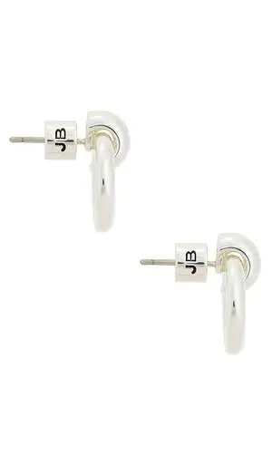 Jenny Bird Mini Puffy Faye Knockers Earrings In Metallic - Silver