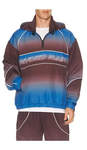 RYOKO RAIN Gradient Track Jacket In Blue - Navy