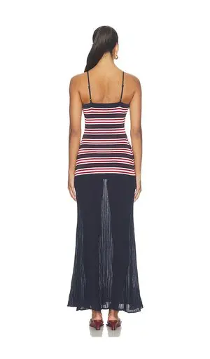 Faithfull The Brand Doris Maxi Dress In Navy