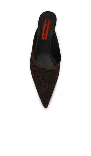 SIMONMILLER Tinsel Arrow Mule Pump In Metallic