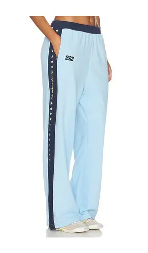 THE MAYFAIR GROUP Mayfair Athletic Dept. Wide Leg Sweatpant In Baby Blue