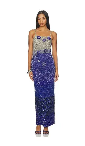 LA FUORI Sapphire Stardust Dress In Navy