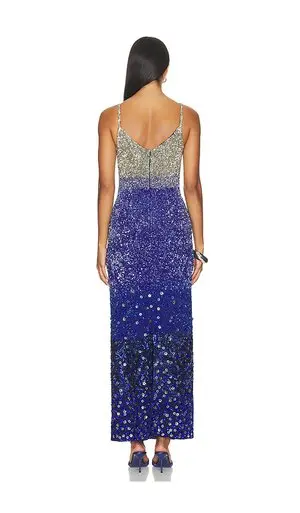 LA FUORI Sapphire Stardust Dress In Navy