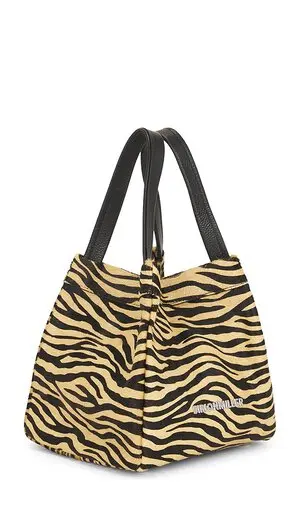 SIMONMILLER Calf Hair Quad Bag In Brown