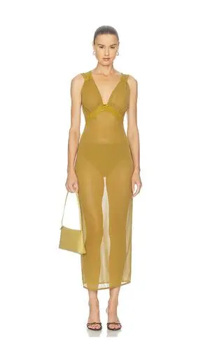 CAMILA COELHO Alma Midi Dress In Green
