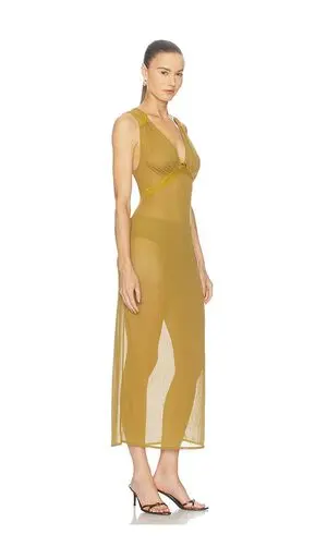 CAMILA COELHO Alma Midi Dress In Green