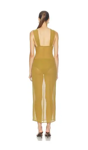 CAMILA COELHO Alma Midi Dress In Green