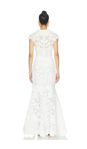 Simkhai Eloisa Embroidered Midi Dress