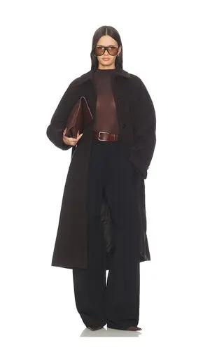 SAMSOE SAMSOE Alma Coat In Brown - Mole