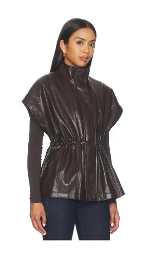 Lna Fairfax Short Sleeve Leather Jacket