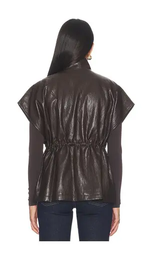 Lna Fairfax Short Sleeve Leather Jacket