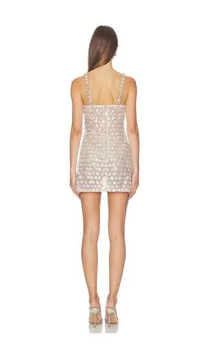 BRONX BANCO Embellished Mini Dress With Diamond Strap