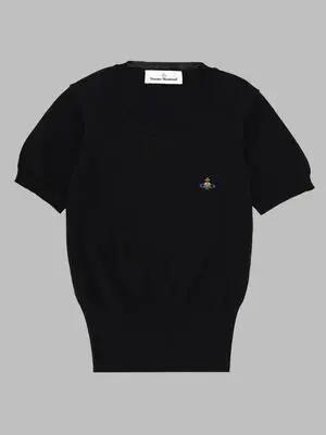 VIVIENNE WESTWOOD Top Bea Con Logo - Black
