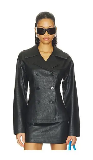 Superdown Caroline Faux Leather Jacket - Black