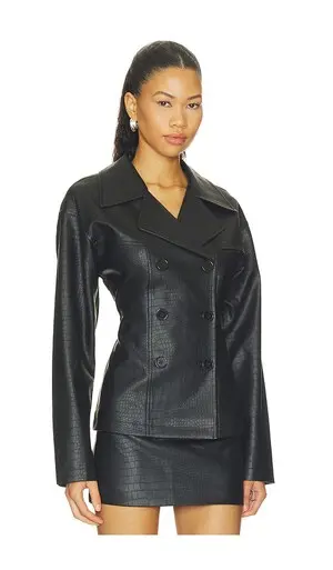 Superdown Caroline Faux Leather Jacket - Black