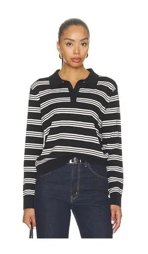STITCHES & STRIPES Jodie Polo In Black