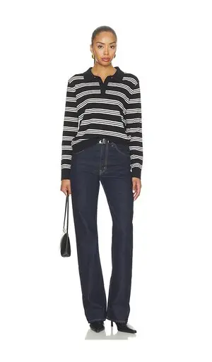 STITCHES & STRIPES Jodie Polo In Black
