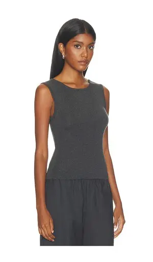 VIR VITA Iris Scoop Back Tank In Grey