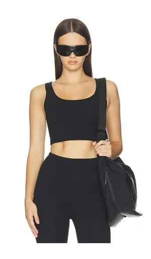 Year Of Ours Cotton Scoop Sports Bra - Black
