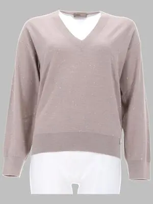 Herno Maglia Con Scollo A V - Cream