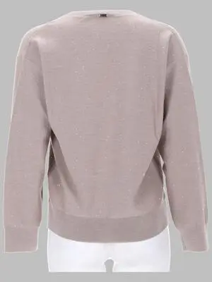 Herno Maglia Con Scollo A V - Cream