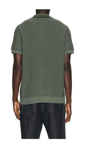 RHONE Fine Knit Sweater Polo In Green
