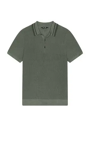 RHONE Fine Knit Sweater Polo In Green
