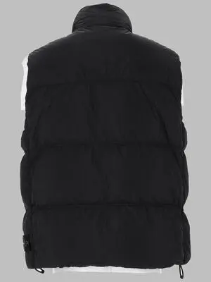 Stone Island Gilet Imbottito In Piuma Resistente Al Vento Con Antigoccia