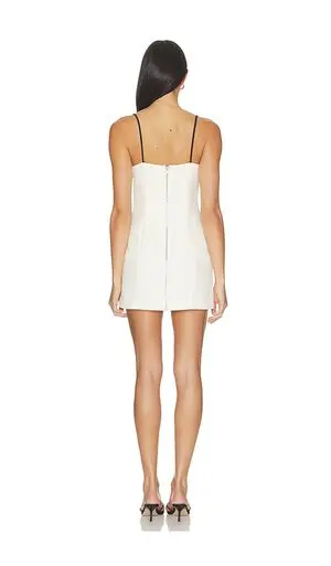AUTEUR Petra Draped Cup Slip Dress In Cream