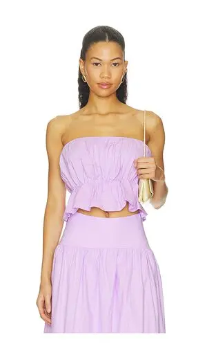 SNDYS. X Nesa Strapless Top In Lavender - Lilac