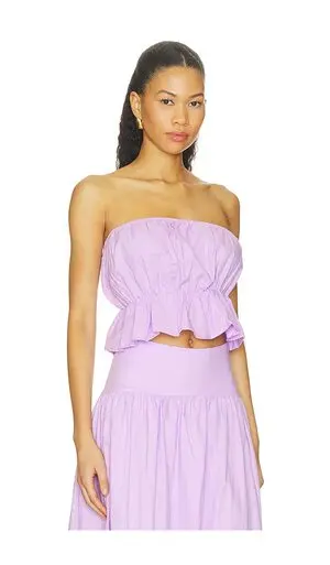 SNDYS. X Nesa Strapless Top In Lavender - Lilac