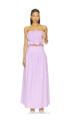 SNDYS. X Nesa Strapless Top In Lavender - Lilac