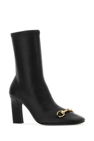 Gucci Leather Signora Ankle Boots