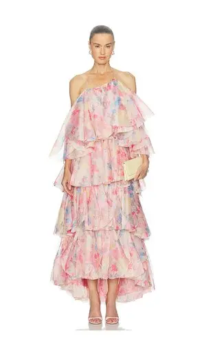 LA FUORI Elysian Pastel Pleasance Dress In Multi
