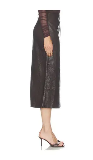 Lna Vega Faux Leather Wrap Skirt