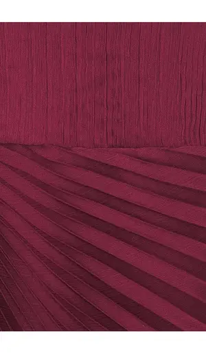 AMUR Nova Pleated Mini Dress In Burgundy