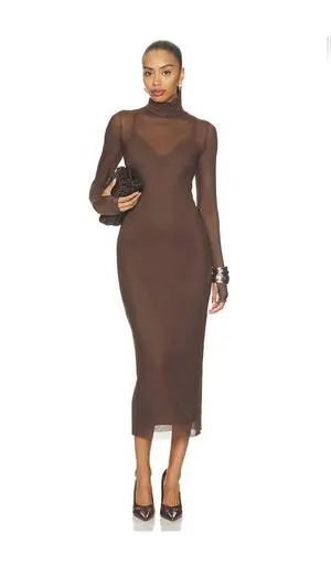 AFRM Shailene Dress In Chocolate