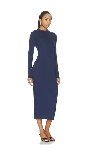 AFRM Juniper Dress In Navy - Black Iris