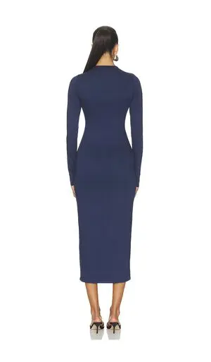 AFRM Juniper Dress In Navy - Black Iris