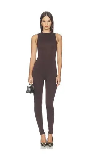 AFRM Kiki Jumpsuit In Chocolate - Espresso