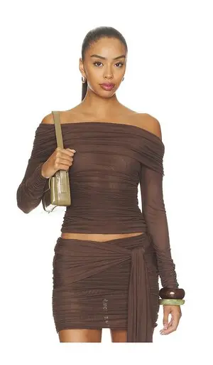 AFRM Coyle Top In Chocolate - Espresso