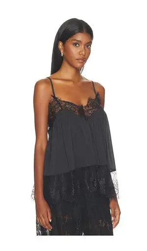 WeWoreWhat Lace Voile Cami Top